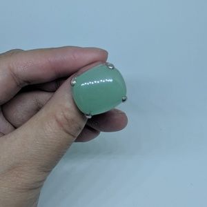 Jewelry | Pure Silver Ring With Light Green Natural Stone | Poshmark